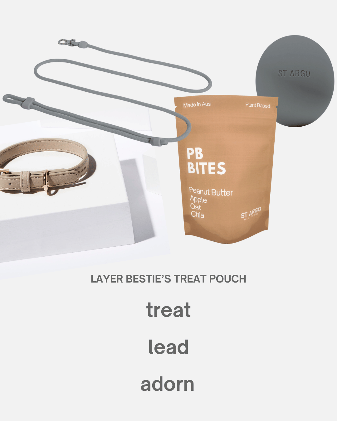Dog Treat Pouch in Cream | Perfect for Dog Training