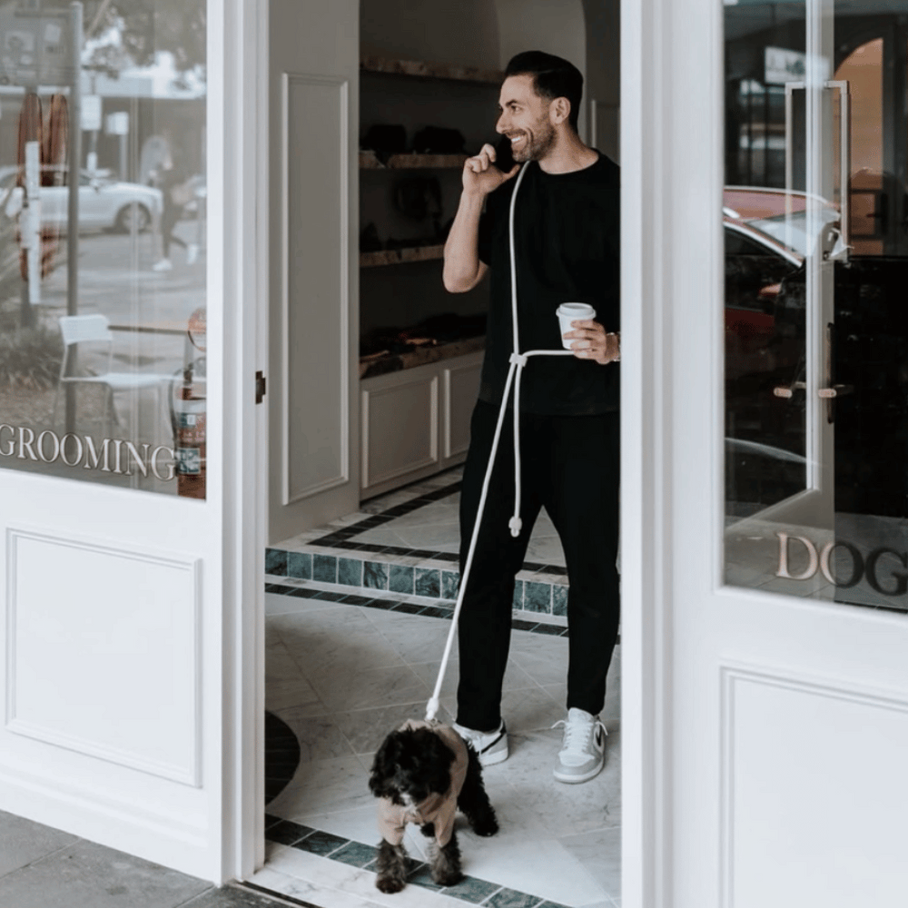 Hands-Free Dog Lead in Cream | ST ARGO